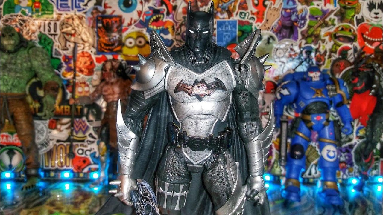 ARMORED DARK KNIGHT BATMAN MCFARLANE CUSTOM KITBASH REVIEW! - YouTube