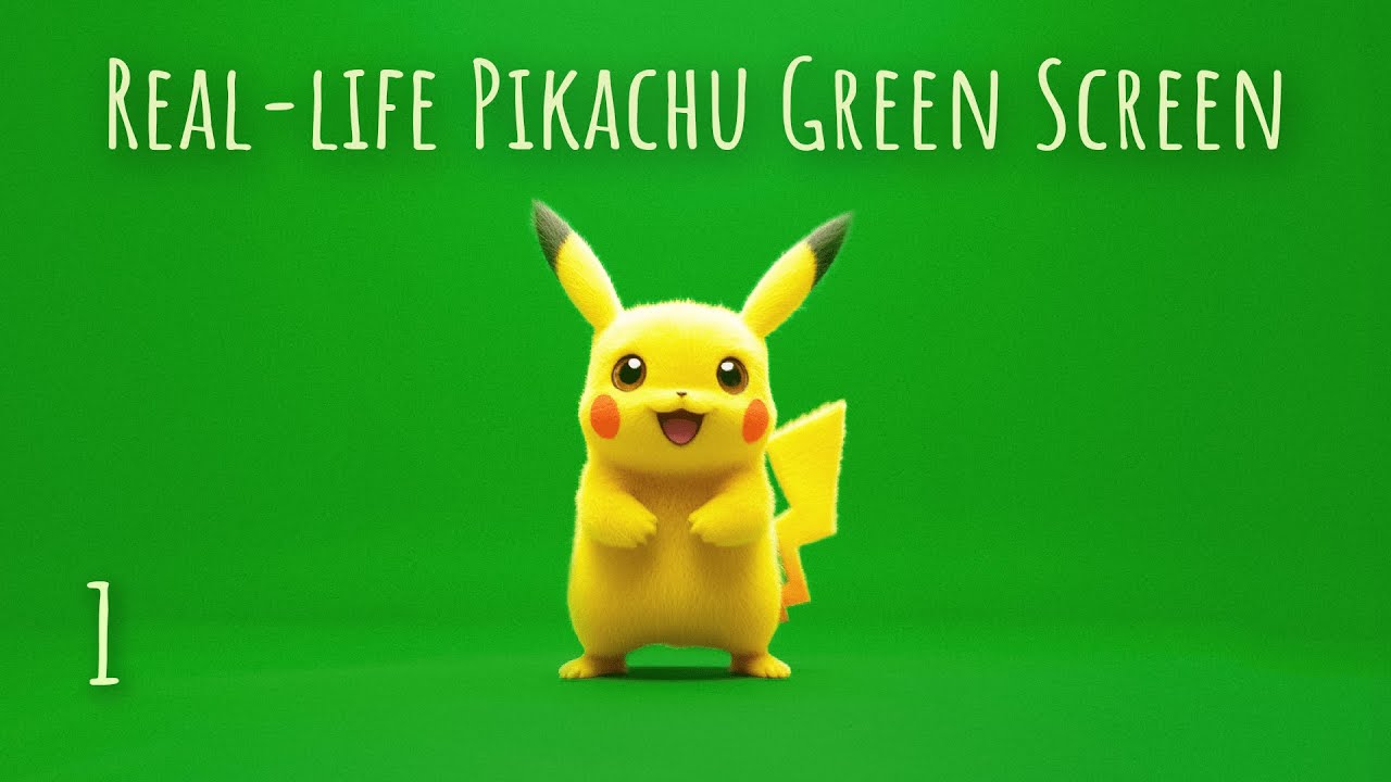 Green Screen Realistic Pikachu Video | No Copyright | Chroma Key ...