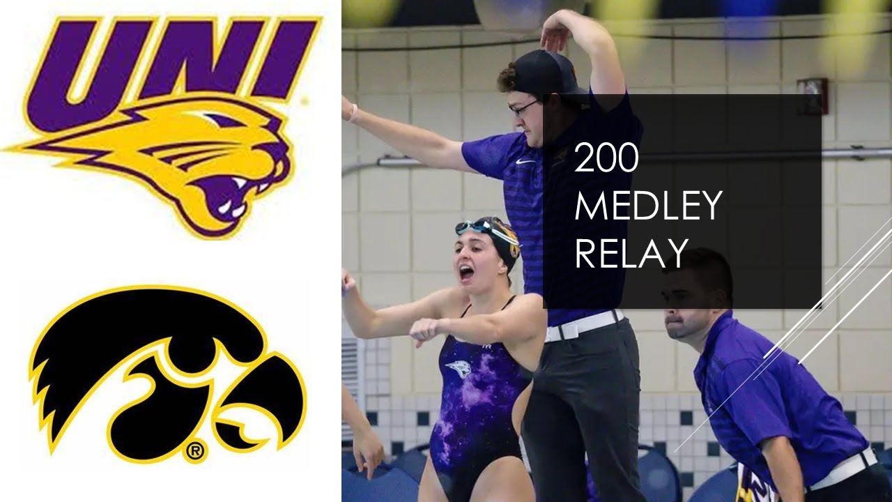 200 Medley Relay - 2024 Iowa vs UNI - YouTube