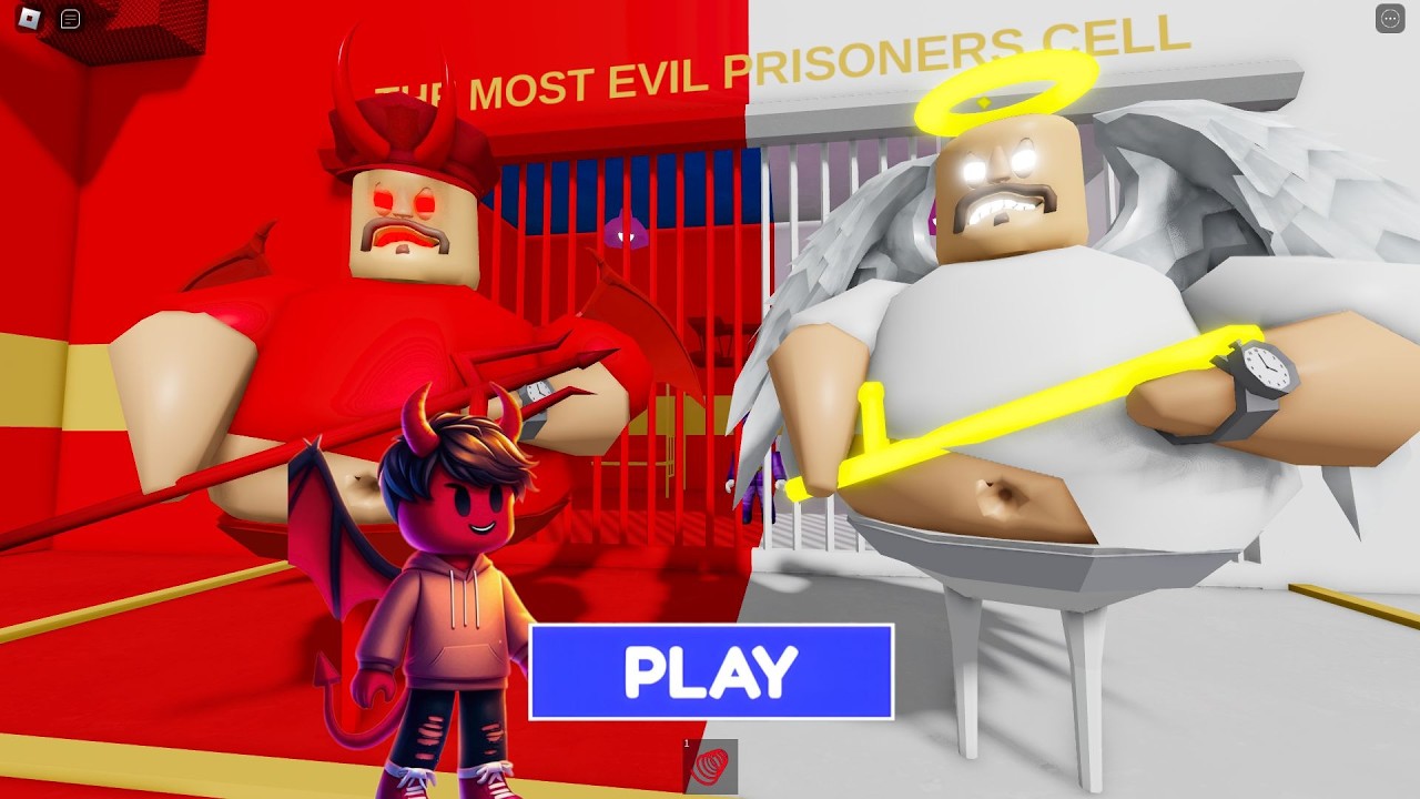DEVIL VS ANGEL BARRY'S PRISON RUN - OBBY! ROBLOX #roblox #obby - YouTube
