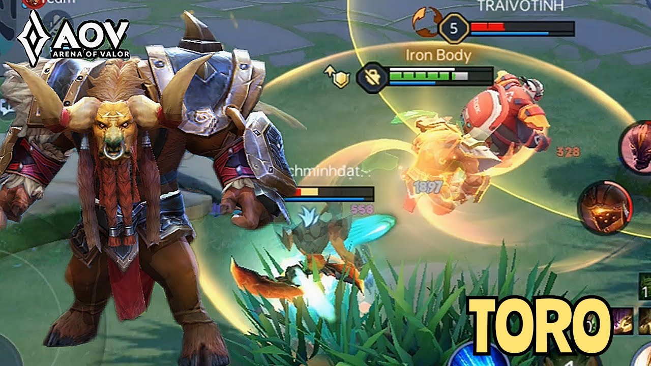 AOV : TORO GAMEPLAY|ARENA OF VALOR LIÊNQUÂNMOBILE ROV COT - YouTube