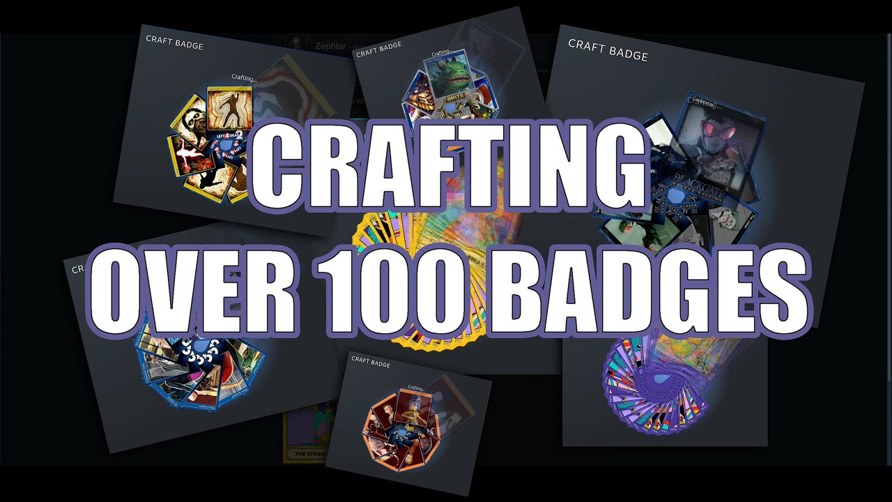 Crafting over 100 badges for my Steam profile in one sitting. Level 59 ...