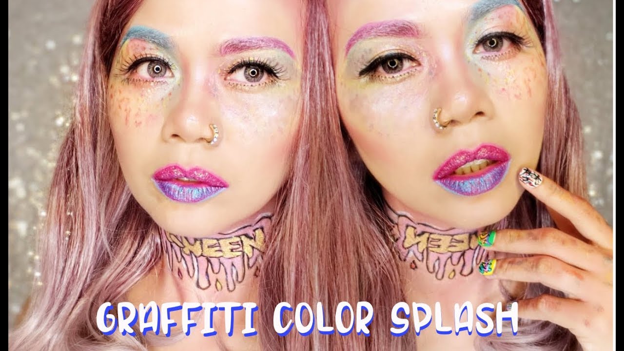 Graffiti Color Splash Makeup Look | Jein Fronda [hushpotato] - YouTube