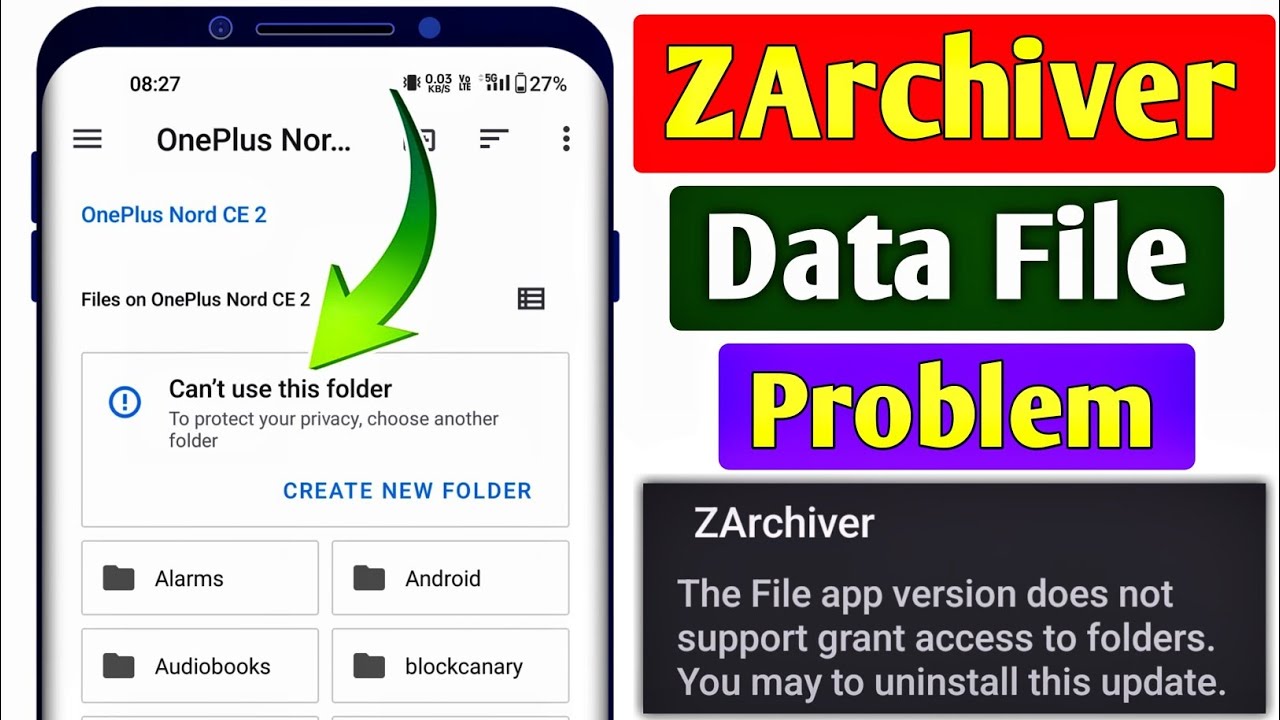 ZArchiver Data File Problem | how to fix zarchiver can't use this ...