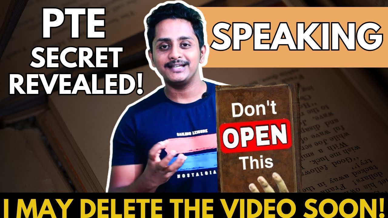 PTE Speaking - Secret Revealed | I May Delete The Video Soon | Skills PTE Academic - YouTube