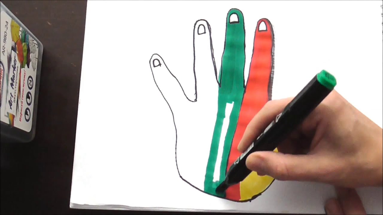 Dessin facile à la Main étape par étape comment dessiner une main - YouTube