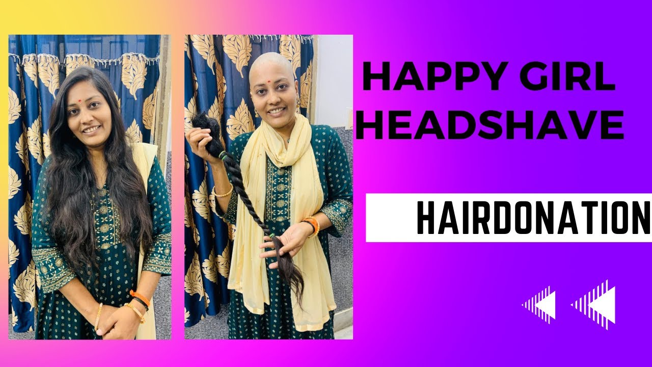 Happy Girl Headshave For Hairdonation | Razorshave | Mottai ...