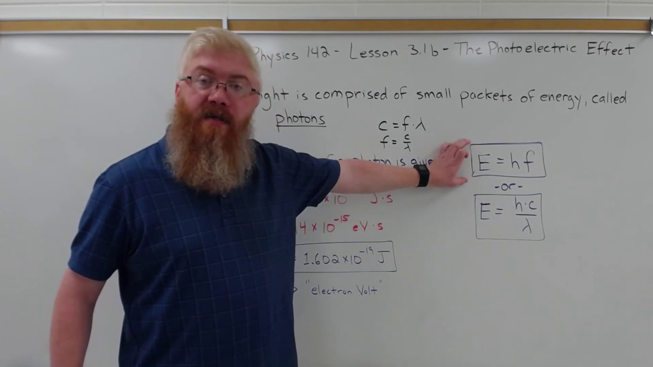 Physics 142 - Lesson 3.1b - The Photoelectric Effect - YouTube
