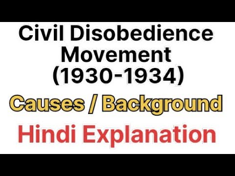Causes / Background Of Civil Disobedience Movement (1930-1934) | Hindi ...