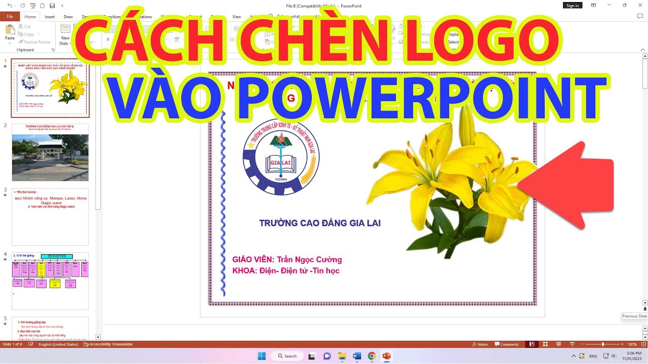 Cách Chèn Logo Vào Powerpoint | Chèn Logo Vào Tất Cả Slide - YouTube