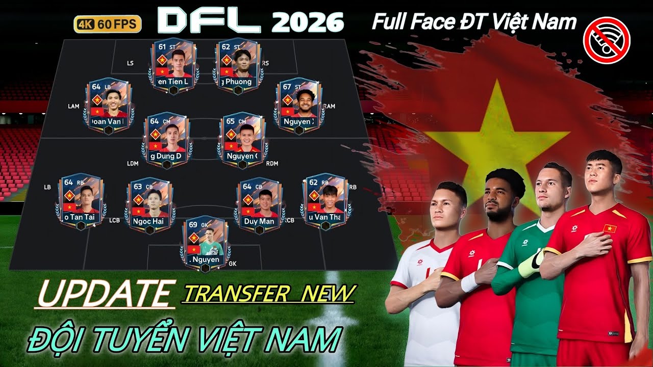 FIFA 16 MOD DFL 25 UPDAT FULL ĐỘI TUYỂN VIỆT NAM & TRANSFER NEW & KITS ...