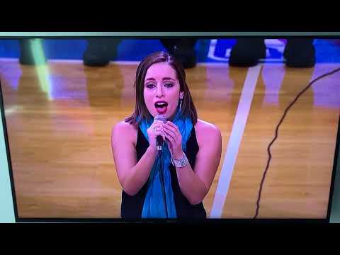 Clarka Wickliffe performs the Anthem at Charlotte Hornets Home Opener ...