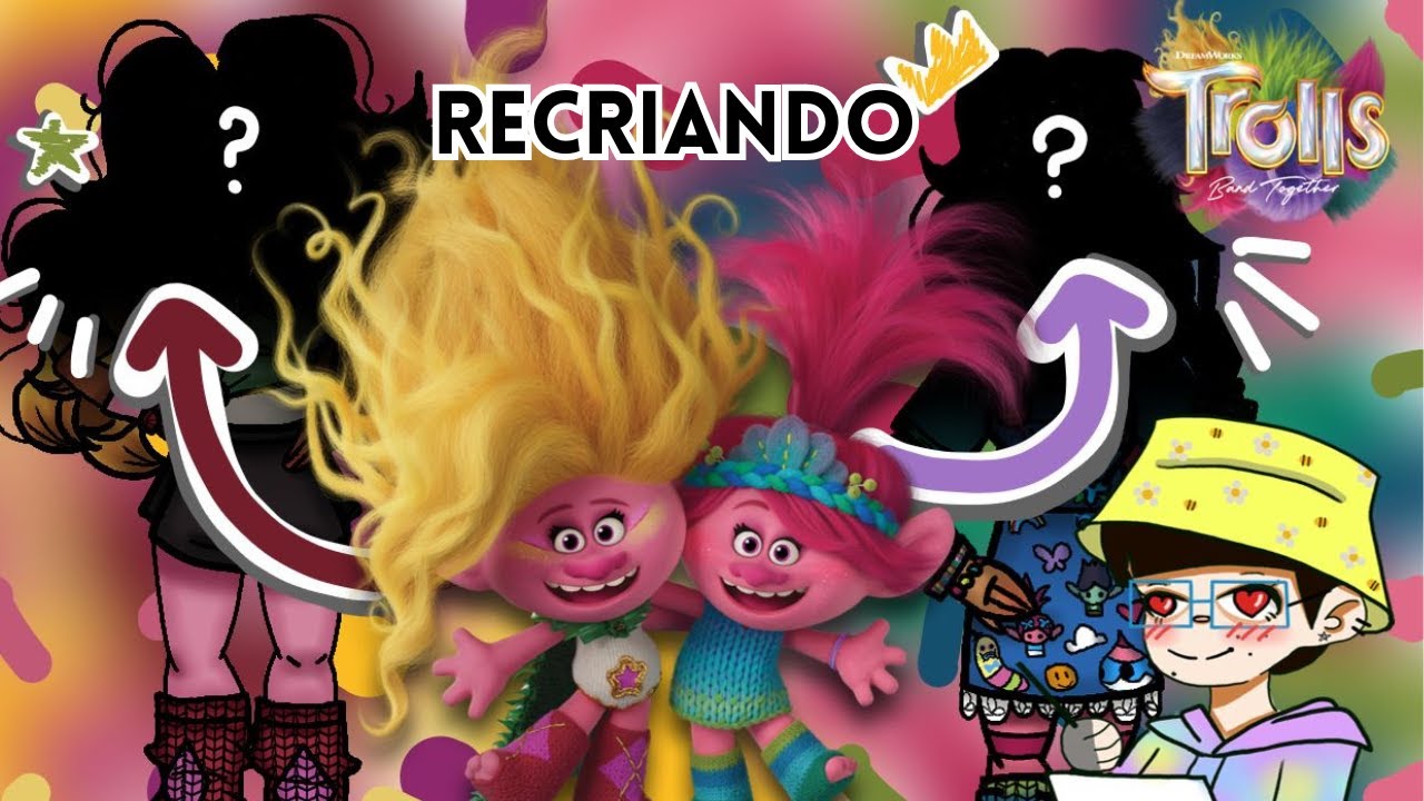 Desenhando a Poppy e a Viva de Trolls 3 como humanas. #trolls3 - YouTube