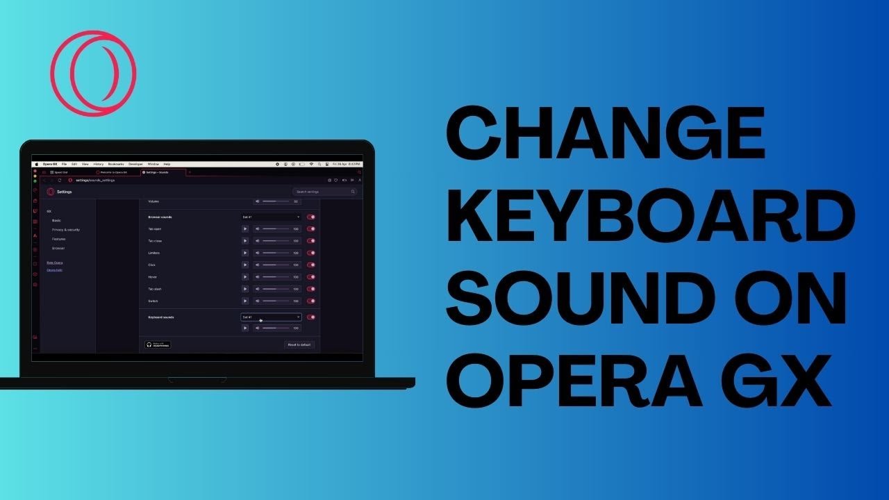 How To Change Keyboard Sound on Opera GX - YouTube