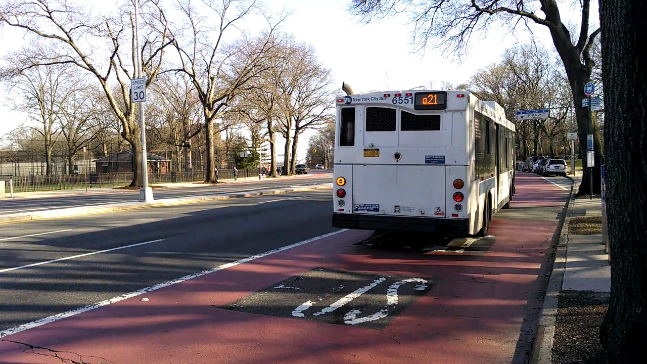 MTA Bus 2005 Hybrid Orion VII 6551 on the Q21 at Myrtle Avenue - YouTube
