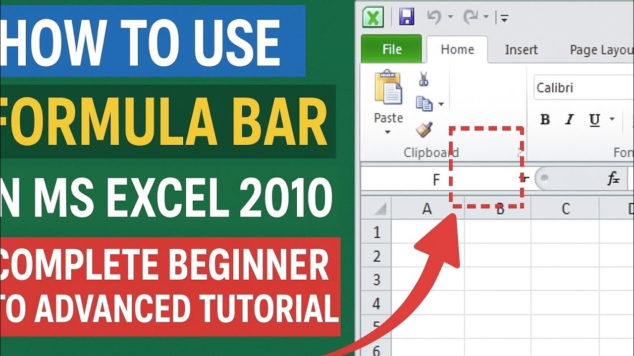 How to Use Formula Bar in MS Excel 2010 | Complete Beginner to Advanced ...