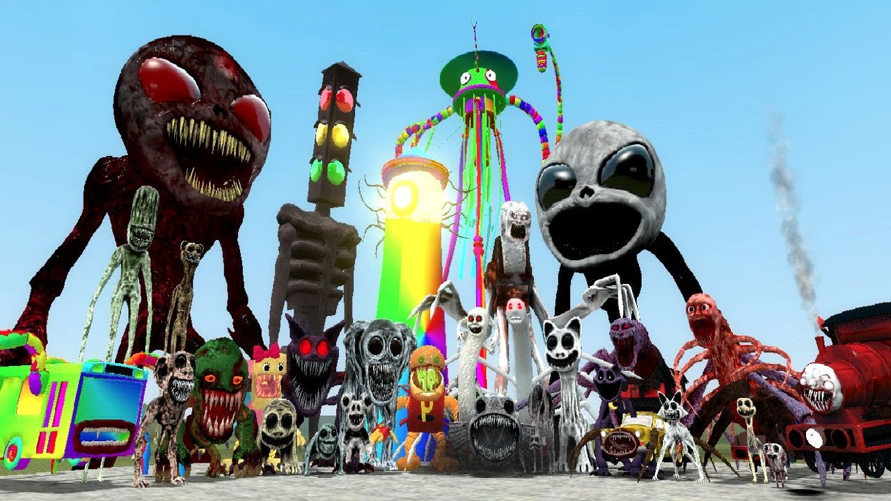 EVERYTHING TURNED and EVOLUTION INTO MONSTERS (MEGAMIX) GMOD! - YouTube