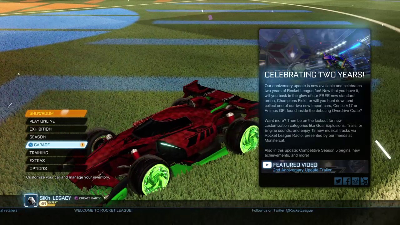 Rocket League® Forest Green Animus GP - YouTube