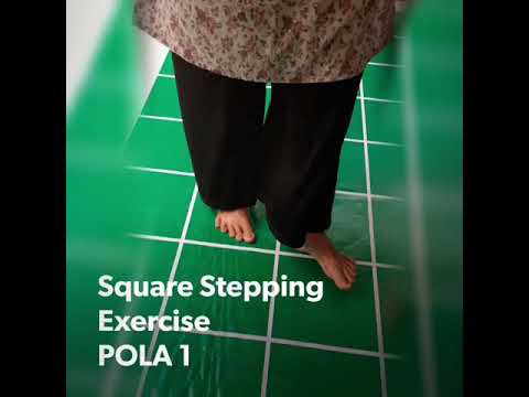 LATIHAN KESEIMBANGAN LANSIA SQUARE STEPPING EXERCISE #FISIOTERAPI #stayathome #dirumahaja - YouTube