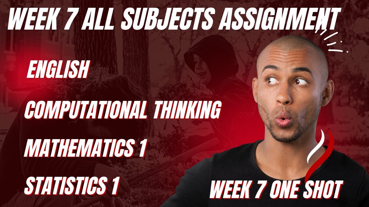 Week 7 All Subjects Graded Assignment Detailed Solutions One shot |IIT Madras bs degree # ...