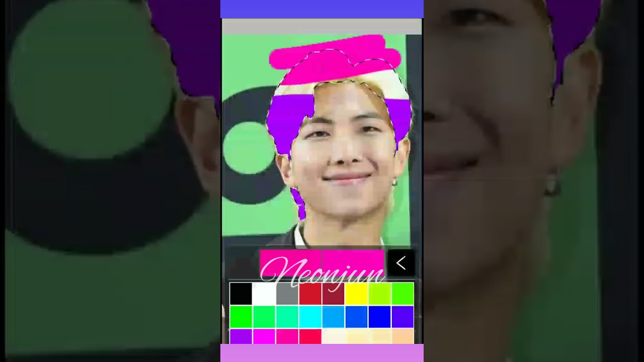 RM neon and purple hair - YouTube