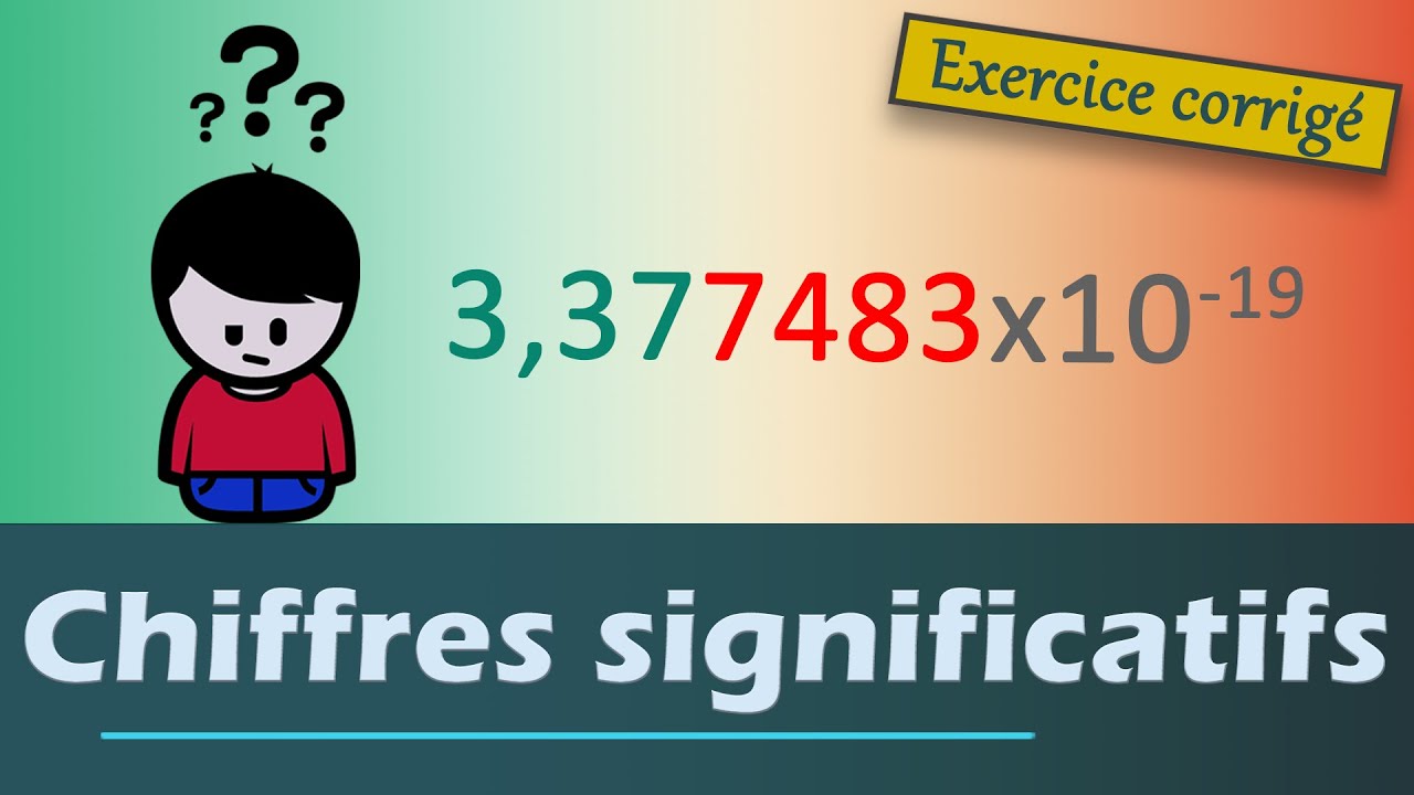 Chiffres significatifs - ️ exercice corrigé | Lycée | Physique chimie ...