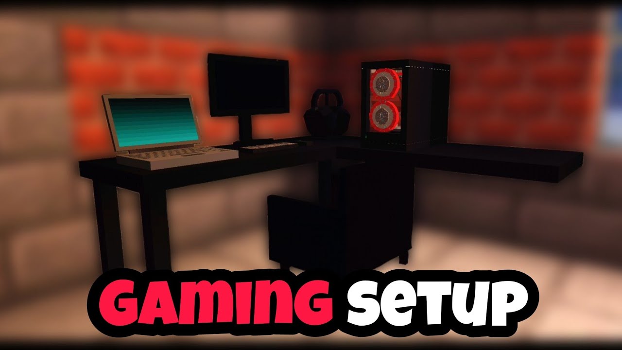 I built my gaming setup in minecraft - YouTube