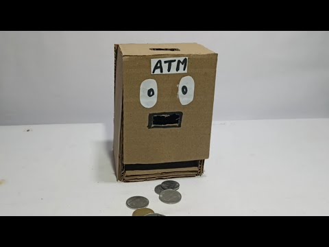 How To Make Mini ATM machine from cardboard - YouTube