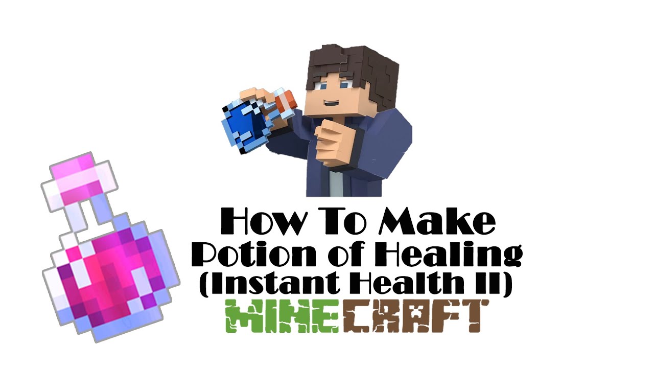 How to make Potion of Healing (Instant Health II) in Minecraft - YouTube
