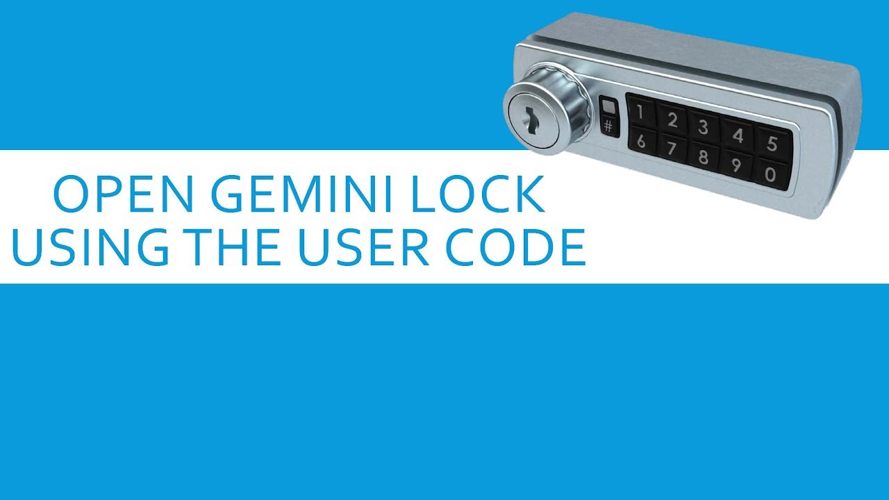Open Gemini Lock using the User Code - YouTube