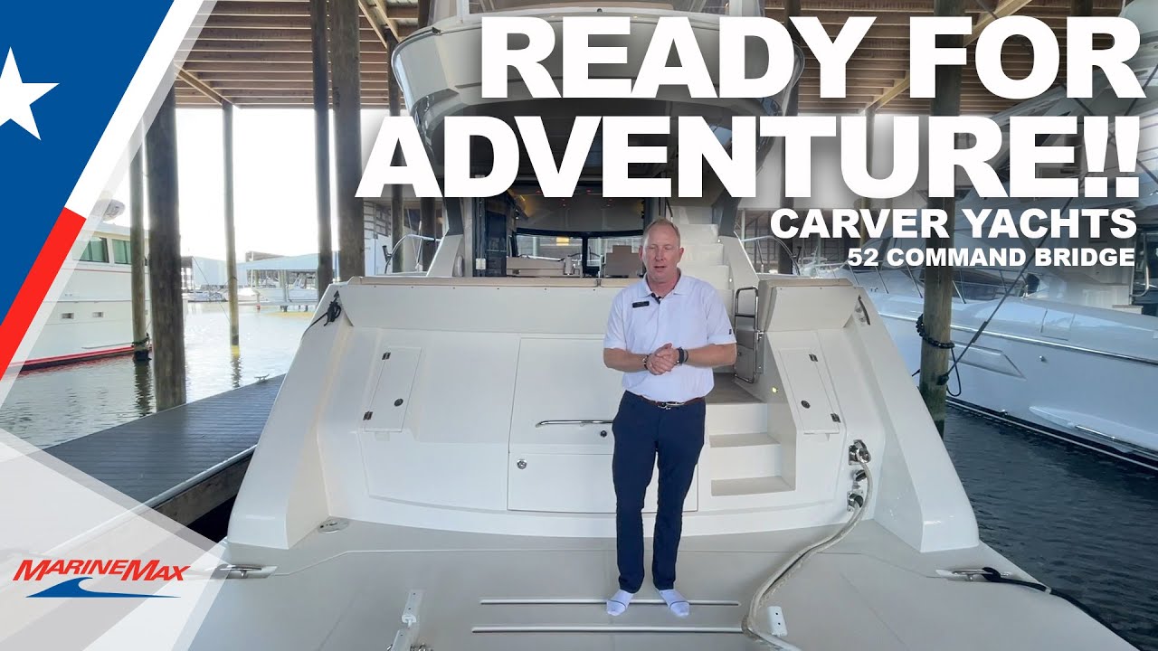 2017 Carver Yachts 52 Command Bridge Walkthrough | MarineMax Houston ...