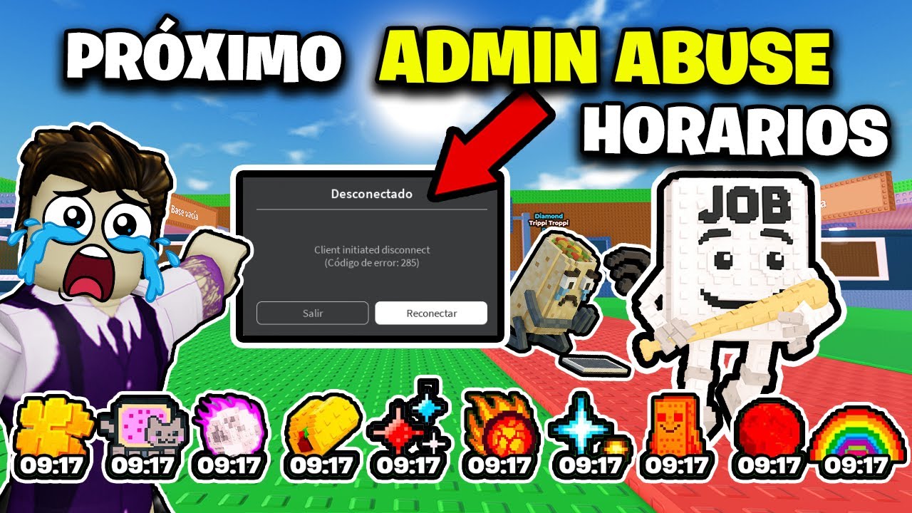 NUEVO ADMIN ABUSE CONFIRMADO HORARIOS y CAYÓ ROBLOX 😱 Roba un Brainrot - YouTube