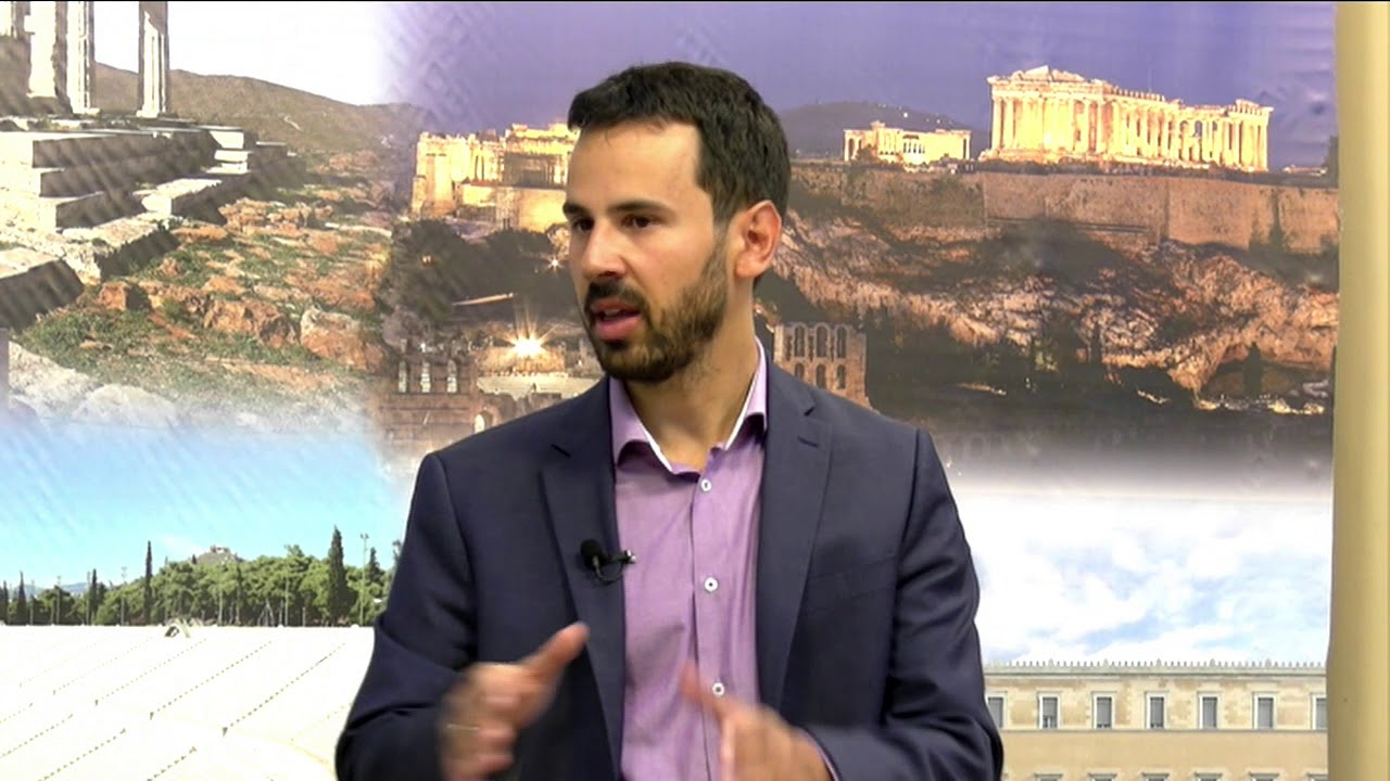 Ο αναπλ. εκπρόσωπος Τύπου της ΝΔ ΝΙΚΟΣ ΡΩΜΑΝΟΣ με τον ΠΟΛΥΝΙΚΗ ΤΡΙΓΑΖΗ ...