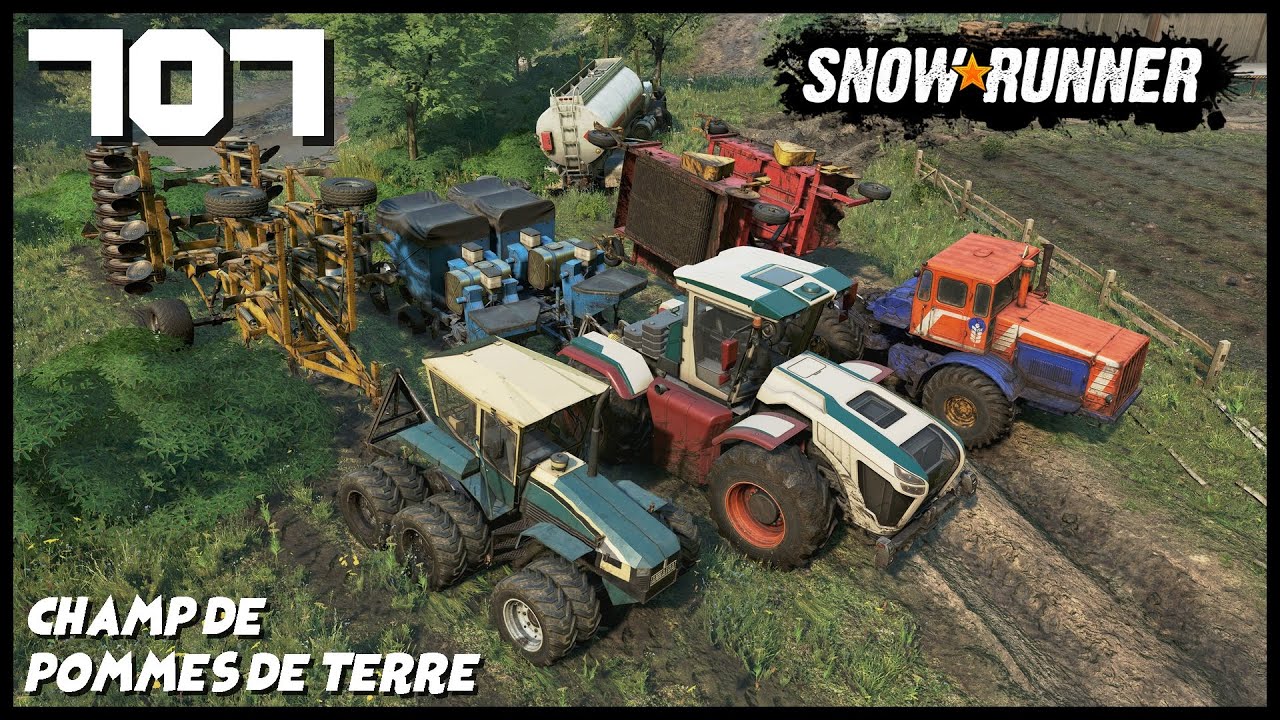 S14 Champ de pommes de terre - Snowrunner #707 Serie X - YouTube