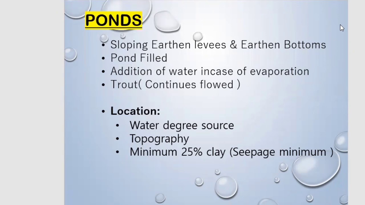 Lecture 03 Pond And it's Types (Online Discussion) - YouTube