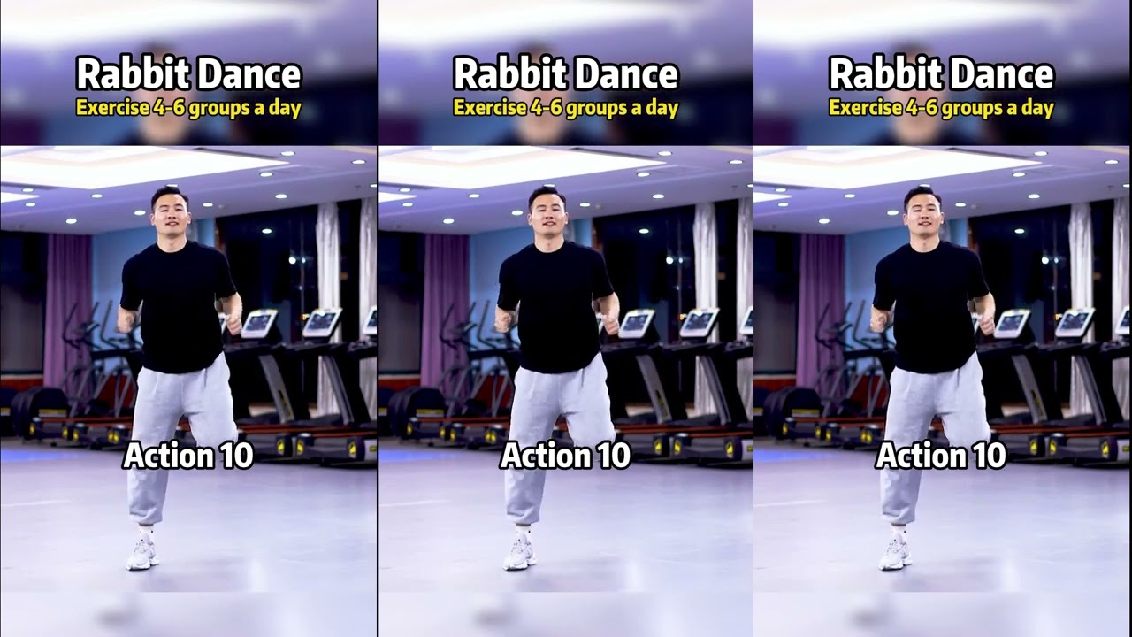 The interesting rabbit dance with weight loss - YouTube