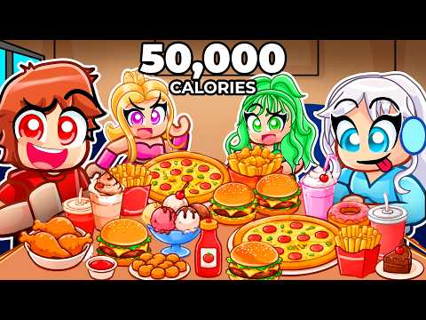50,000 Calorie Challenge In Roblox ASMR MUKBANG…