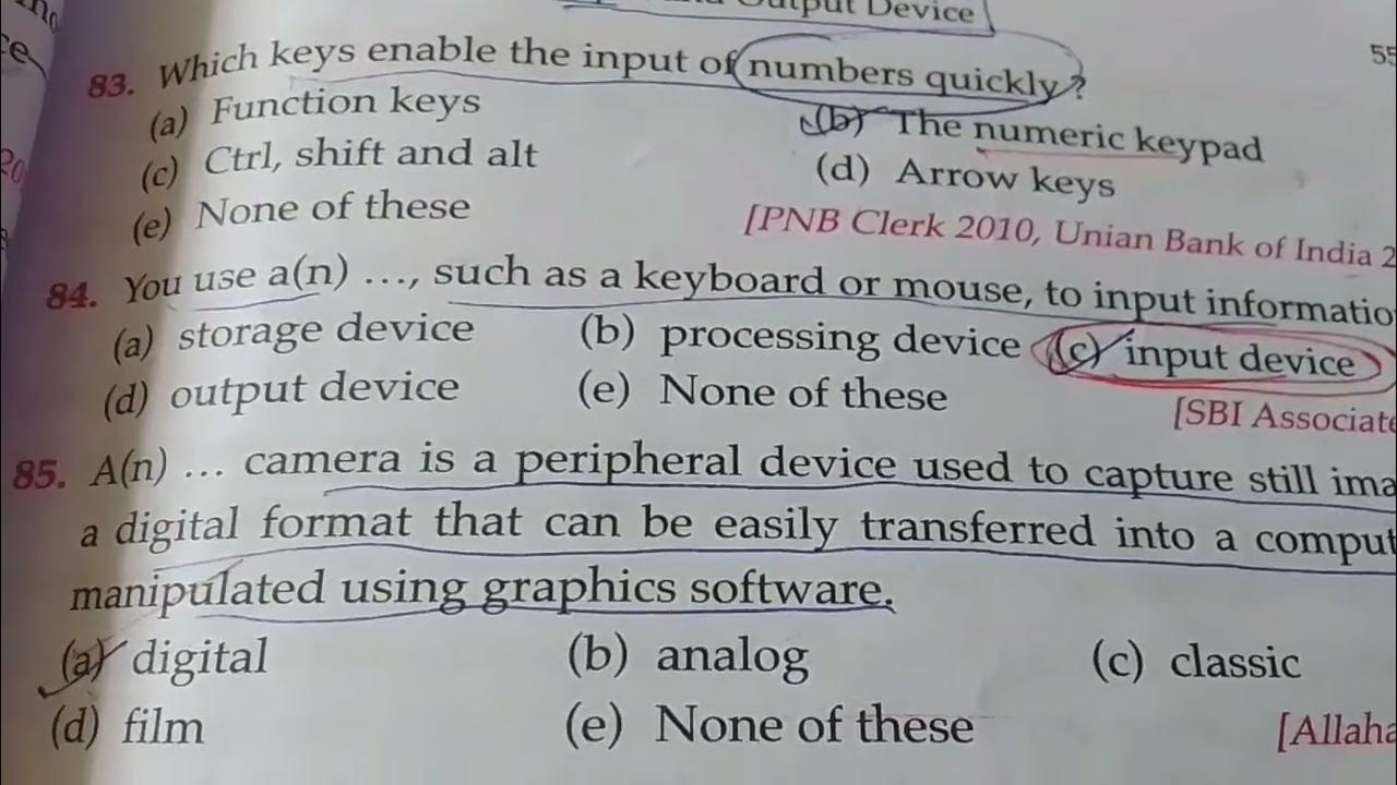 jkssb computer awareness part 2 input and output device ( jkp) - YouTube