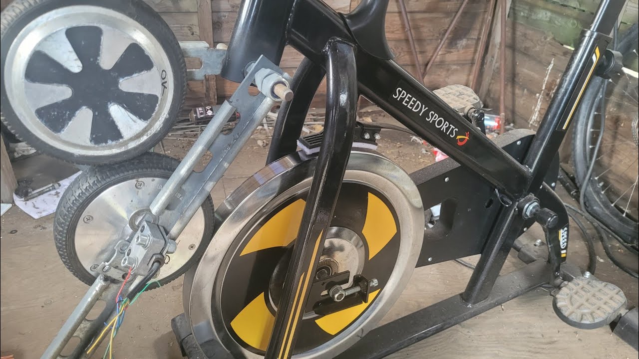 More messing about with the Spin Bike Power Generator thingy !! - YouTube