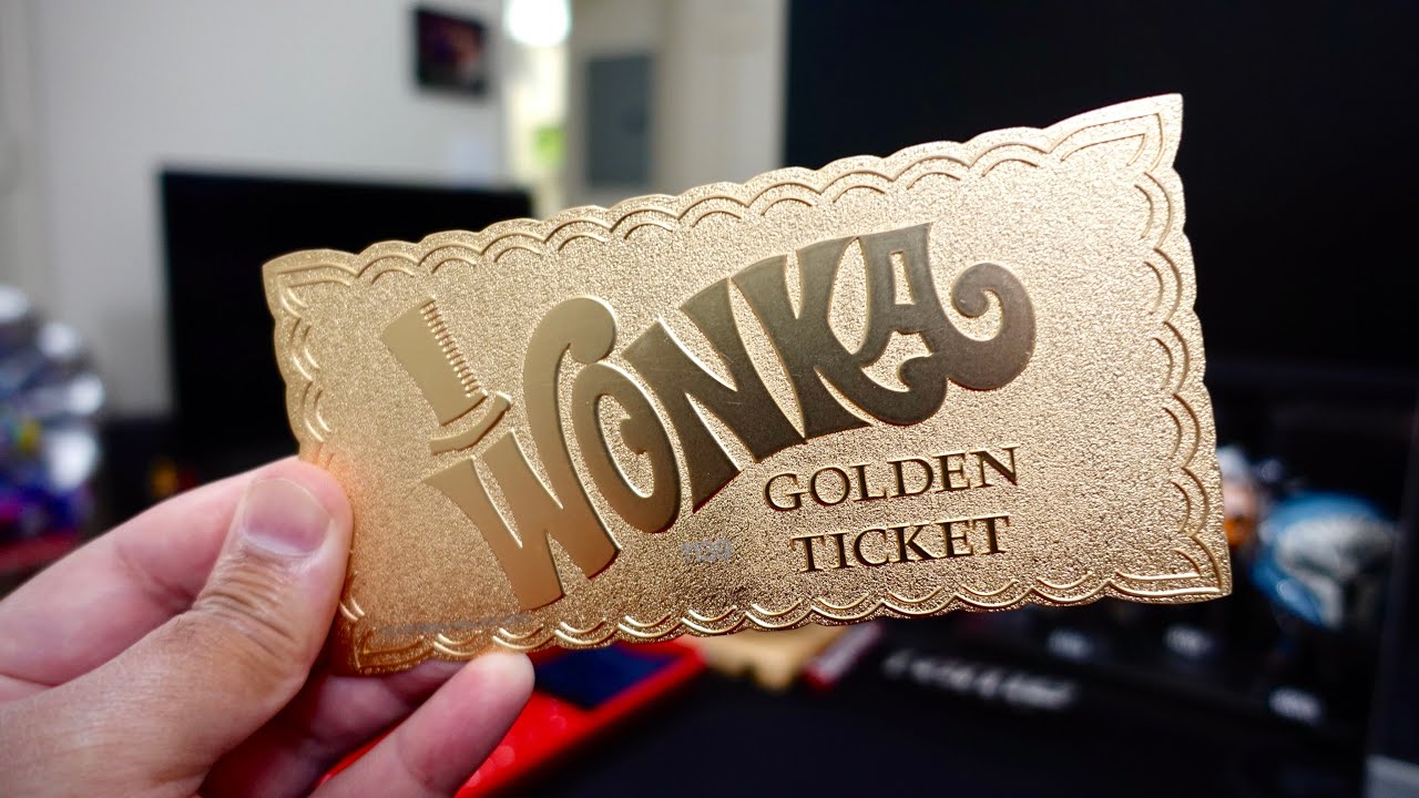Willy Wonka Golden Ticket unboxing - YouTube
