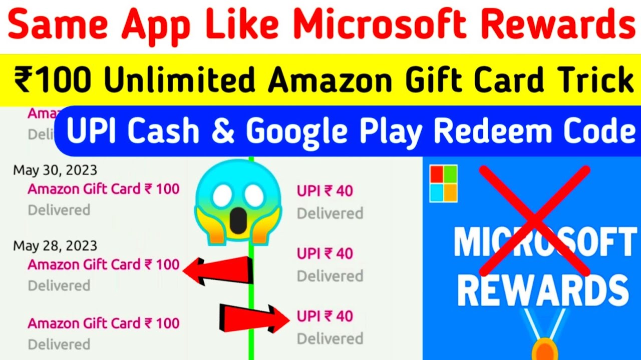 App Like Microsoft Rewards🤑 Earn ₹100 Unlimited Amazon Gift Cards ...