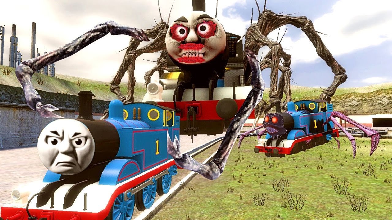Building a Thomas Train Chased By Cursed Thomas Eater Bosses and ...