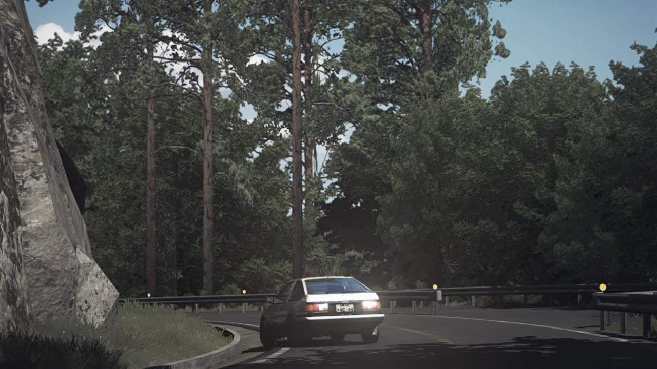 perfect gutter drift in Takumi's AE86 - YouTube