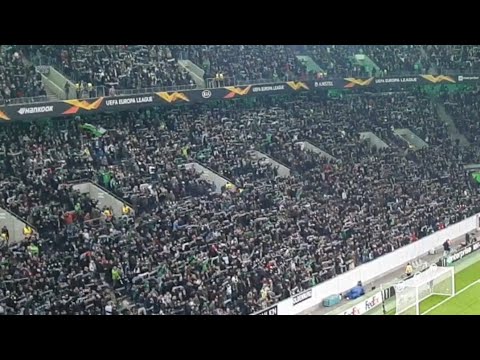 Borussia Mönchengladbach Fans Anthem Before Match Vs Roma