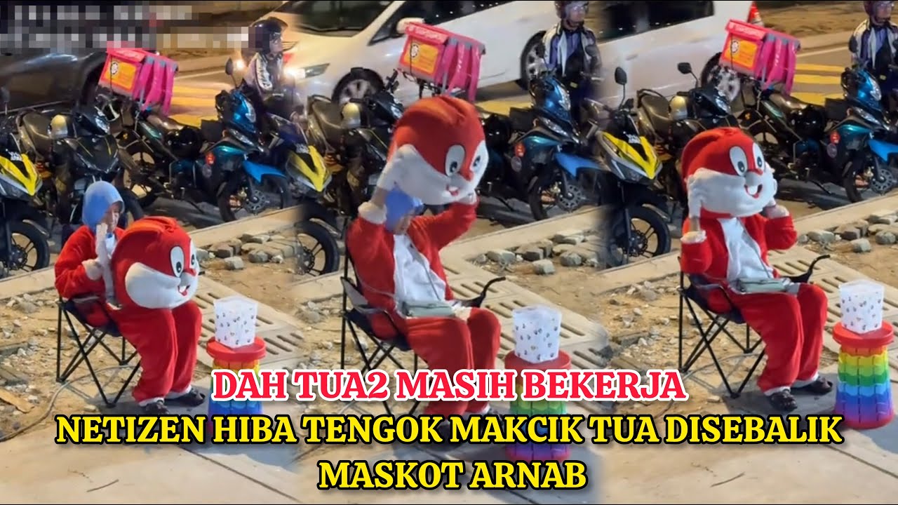 MAKCIK TUA DISEBALIK MASKOT ARNAB, NETIZEN HIBA DOAKAN MURAH REZEKI - YouTube