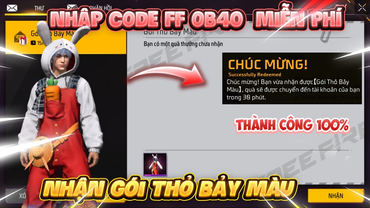 Free Fire | Nhập Code FF Mới Nhất OB41 Không Giới Hạn Nhận Gói Thỏ Bảy ...