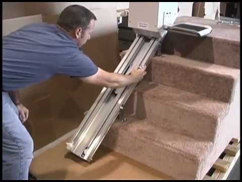 Cleaning and lubing your stairlift tracks. - YouTube