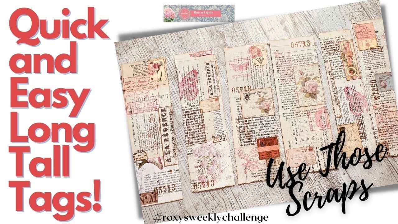 EASY BEGINNER Tutorial - Stamped and Collaged Tall Tags with ...