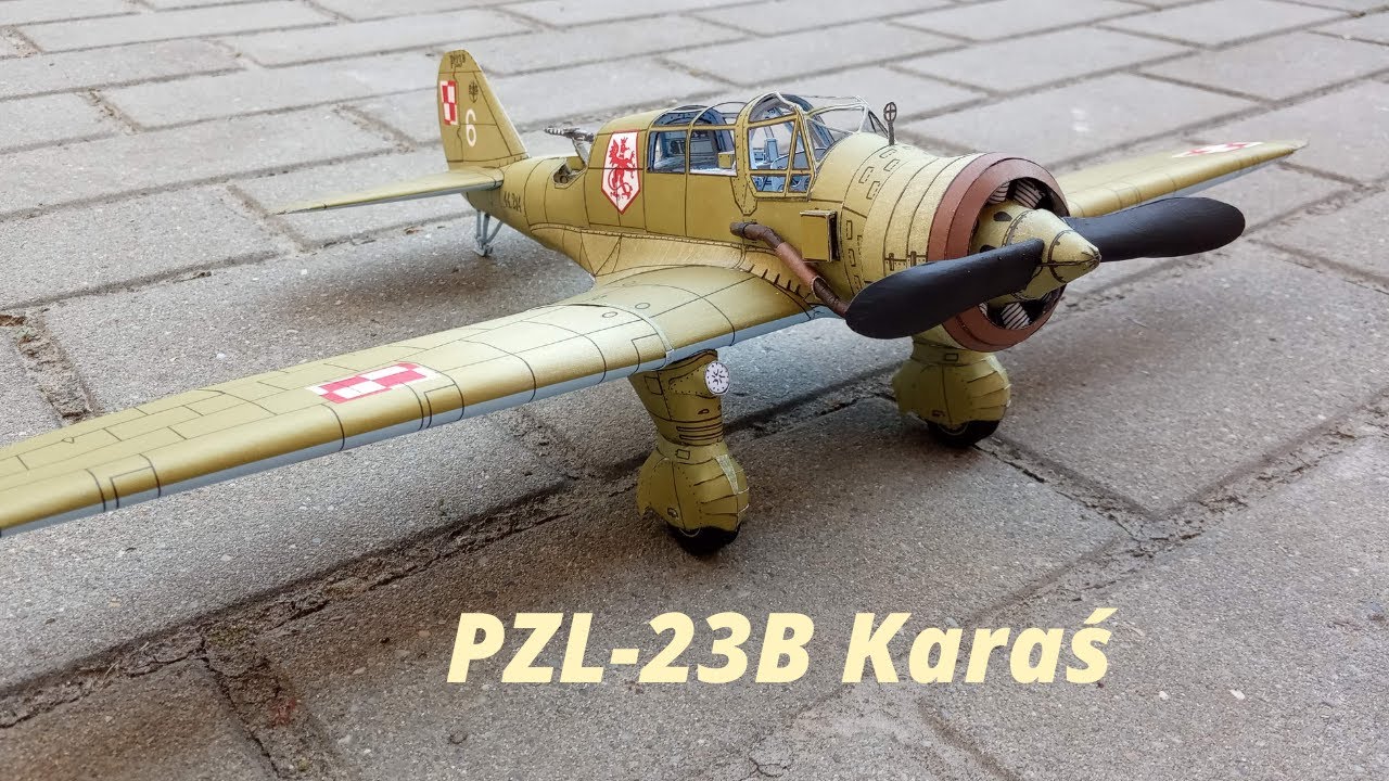 Model kartonowy - PZL-23B Karaś - Fly Model - YouTube