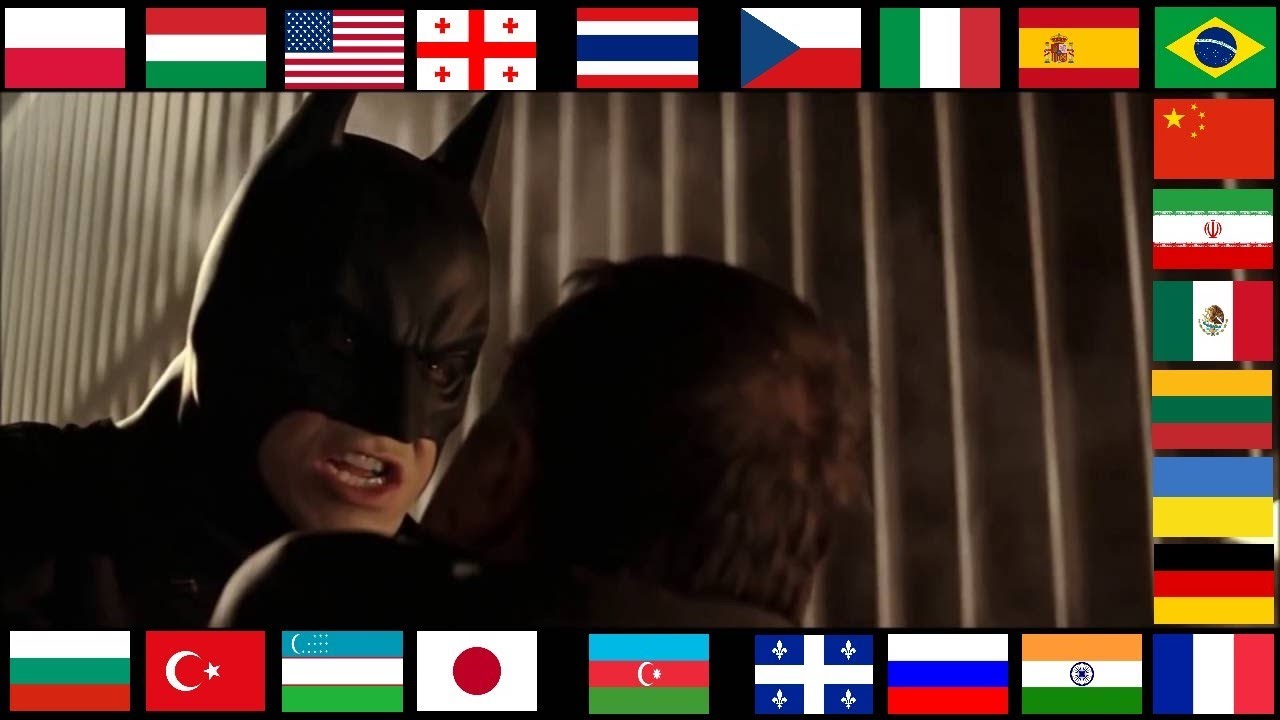 "I AM BATMAN" in different languages - YouTube